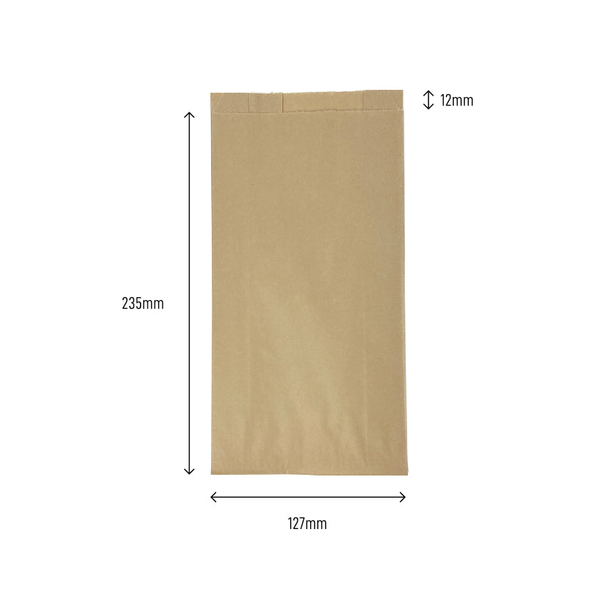 2SO Brown Paper Bags 235x127mm (500pcs) – Zeta Pack