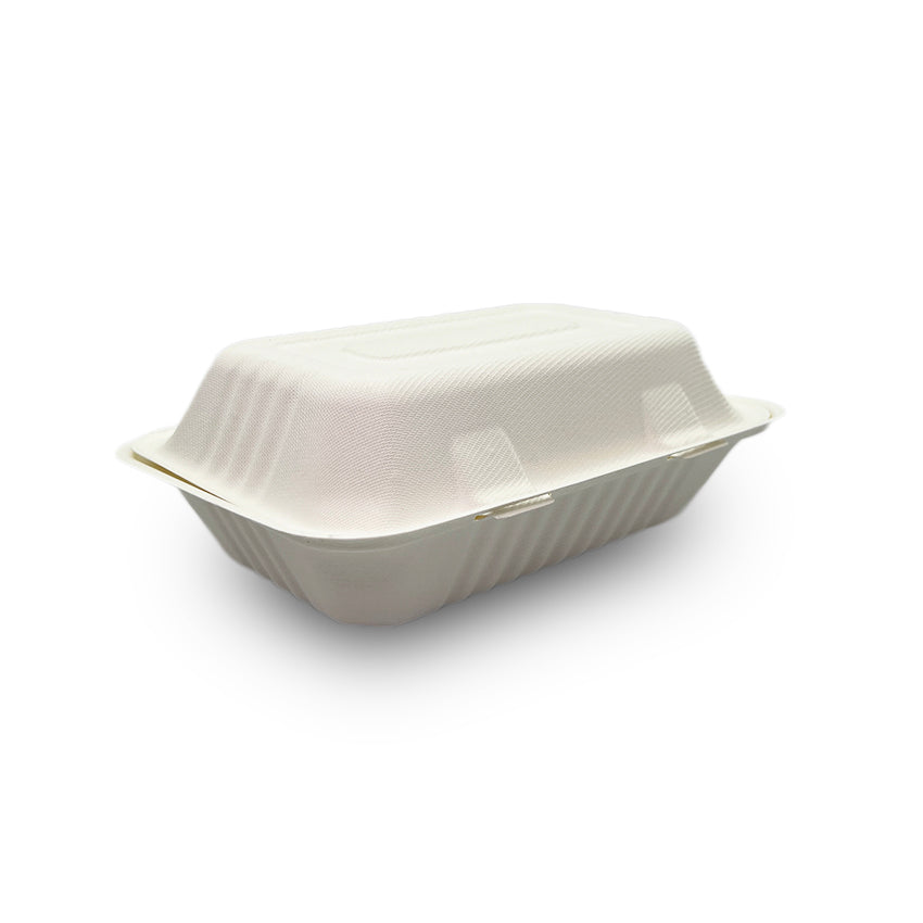 Sugarcane Clamshell Snack Box 9"x6"x3" (250pcs) – Zeta Pack